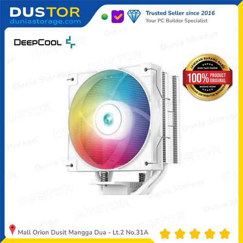 Jual DEEPCOOL AG400 WHITE ARGB | Four Heatpipe Single Tower CPU Cooler ...