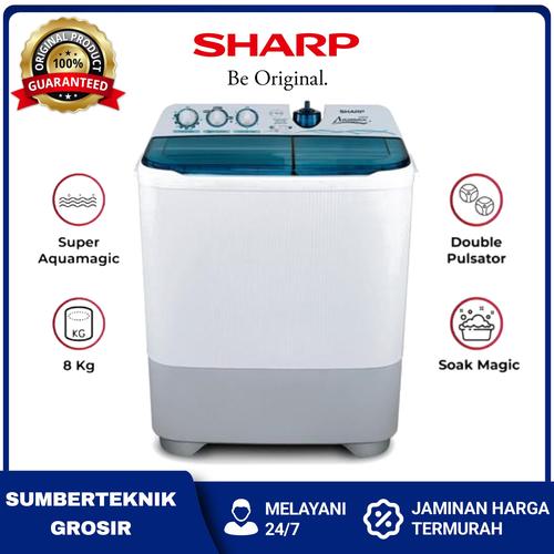 Jual Mesin Cuci SHARP 2 Tabung Es-t85cr-bk/vk/pk Est 85cr Es t85cr ...