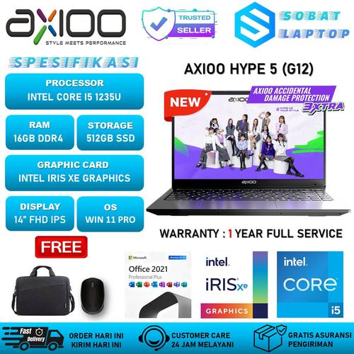 Jual axioo mybook hype 5 intel core i5 1235u ram 16gb 512gb ssd iris xe 14 inch fhd ips windows ...