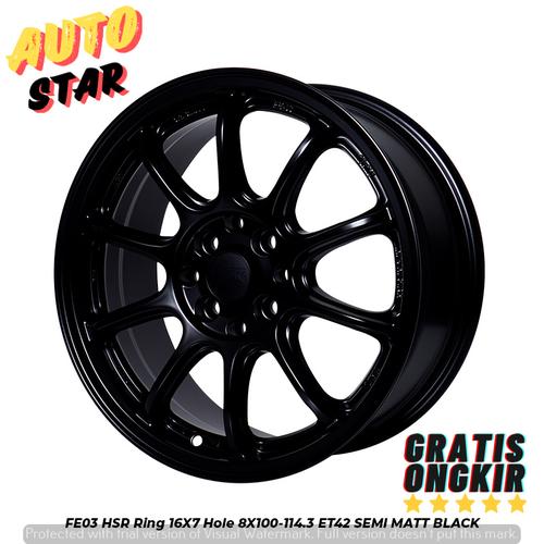 Jual VELG FE03 HSR R16 LEBAR 7 PCD 8X100-114,3 ET42 SMB Activ, Aveo, Aveo New, Kalos, Spark ...
