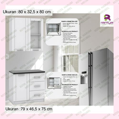 Jual rak dapur lemari dapur 2 pintu kaca kitchen set atas 2 pintu ...