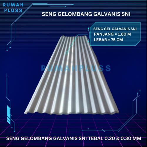 Jual Seng Gelombang 180 x 80 Atap Bjls Galvanis SNI 75 Cm 0.20 0.30 mm ...