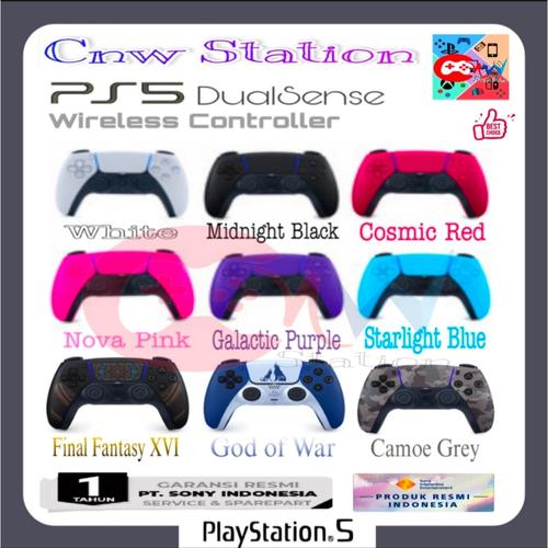 Jual PS5 Dualsense wireless controller - Snow white, Sony Inter ...