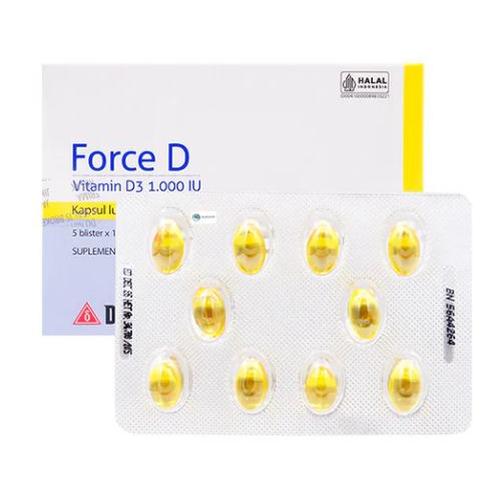 Jual FORCE D 1000 BOX ISI 50 TABLET - Vitamin D3 1000 IU - Kota Bandung ...