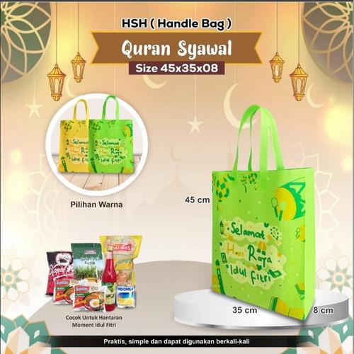 Jual Tas Kain Spunbond Goodie bag Idul Fitri / Tas hampers parcel Lebaran Parcel Sembako Hari ...