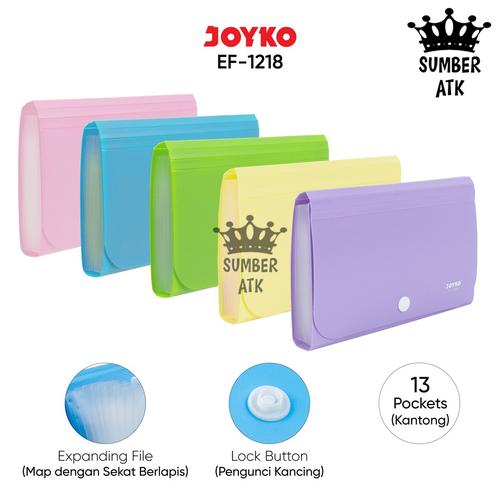 Promo Expanding File Map Harmonika Joyko EF-1218 Giro 13 Pocket - Biru ...