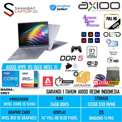 Jual Laptop Axioo Hype R5 OLED Intel Core i5 1235U 24GB DDR5 512GB SSD ...
