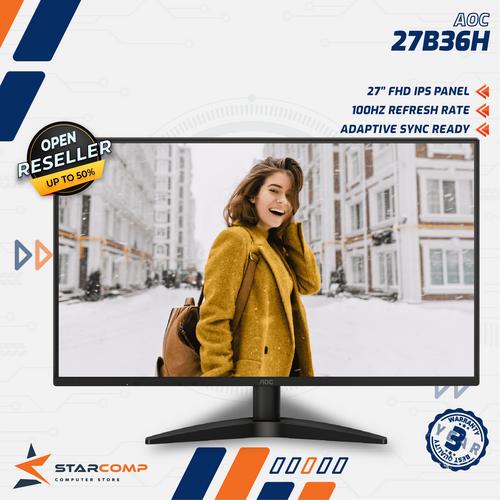 Promo AOC 27B36H 27" FHD IPS 100Hz 1ms Monitor LED Cicil 0% 3x - Kab ...