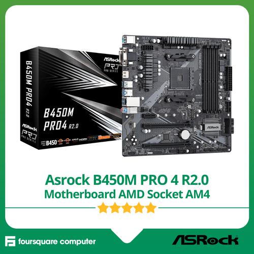 Jual Asrock B450M PRO 4 R2.0 Motherboard AMD Socket AM4 - Kota Bandung ...