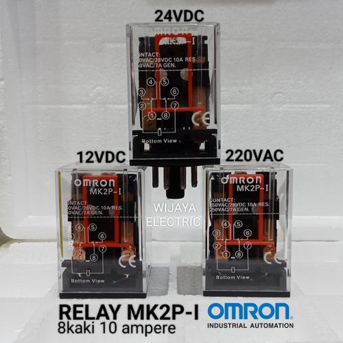 Jual relay Omron mk2/mk2p/mk2p-i 220vac 8kaki 10a - Jakarta Barat - wijaya listrik electric ...