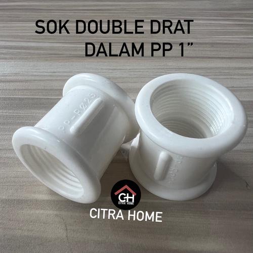 Jual Sok Socket Double Drat Dalam PP Harga 1 pc - 1 inch - Kota Bandung ...