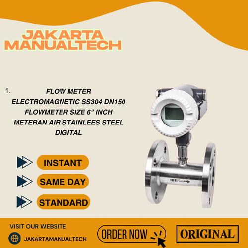 Jual FLow Meter Electromagnetic SS304 DN150 Flowmeter Size 6" Inch ...