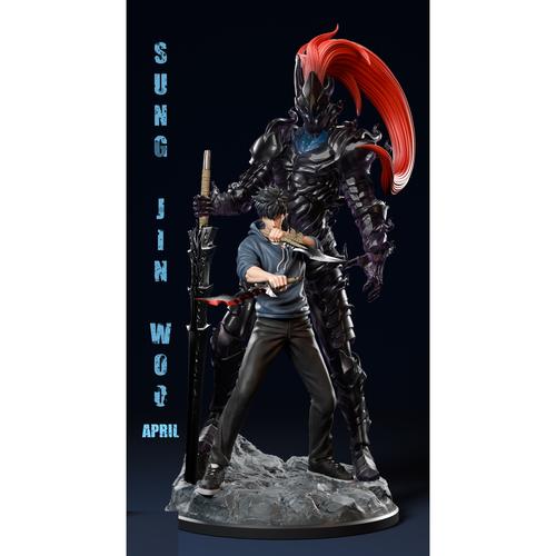 Jual sung jin woo and igris solo leveling resin kit figure - 1/64 ...