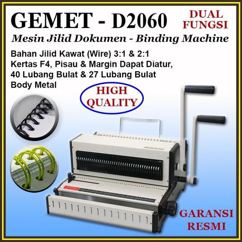 Jual Mesin Jilid / Binding GEMET, Kawat Wire 3:1 dan 2:1 (Dua Fungsi ...