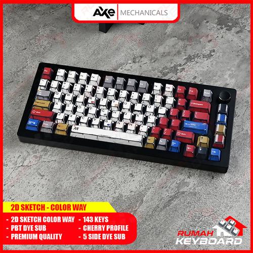 Jual AXE MECHANICALS - 2D Sketch Crayon - Cherry - Profile - Keycap ...