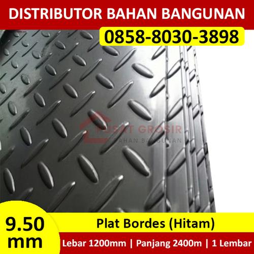 Jual Plat Bordes Besi 9.5mm x 1200mm x 2400mm Checkered Plate 9,5mm Per ...