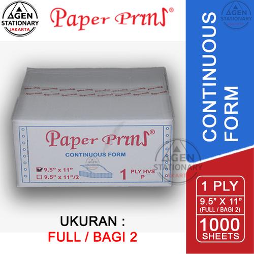 Promo KERTAS CONTINUOUS FORM PAPER PRINT 9.5 X 11 1 PLY FULL BAGI 2 ...