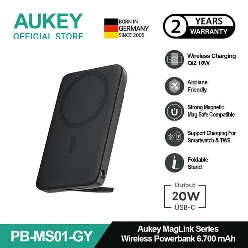 Jual Aukey Power Bank PB-MS01 6700mah USB-C 20W Multi Charging Black ...