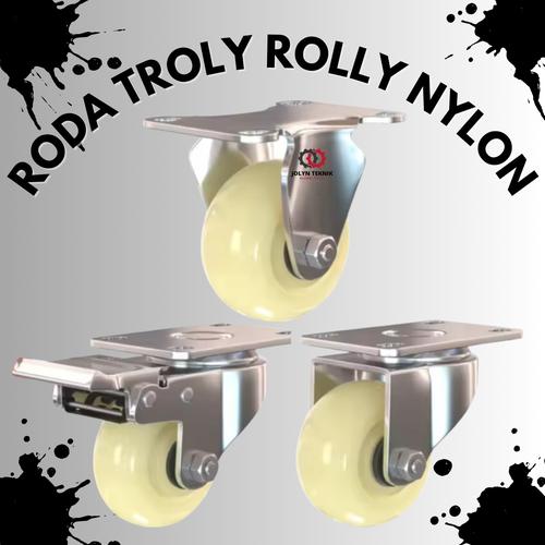 Promo RODA TROLY 3 / 4 /5 INCH MATI - HIDUP - REM BAHAN NYLON CASTER ...