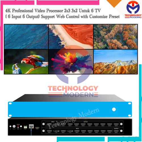 Jual 4K HDMI Video Wall Processor/Controller 2x3 3x2 (6 Input 6 Output) Seamless With Customize ...