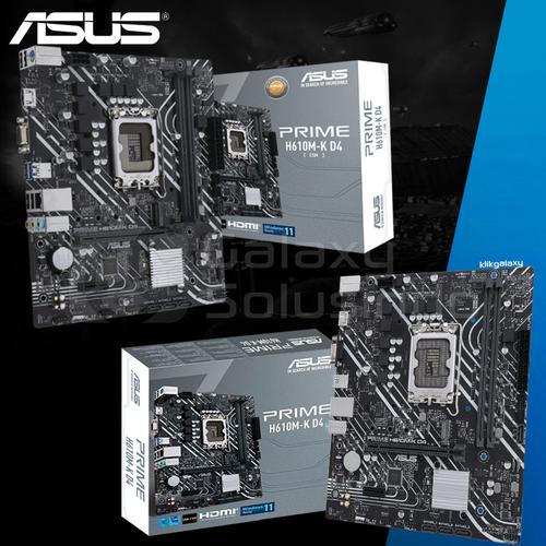 Promo ASUS PRIME H610M-K D4 Intel LGA1700 H610 DDR4 - Alder Lake Motherboard - H610M-K D4 Cicil ...