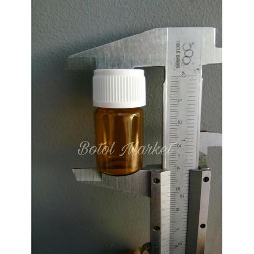 Jual (PAKET 100 BOTOL) Botol kaca coklat 5ml tutup drat /cokelat /amber ...