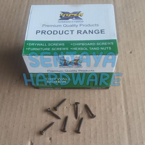 Jual Skrup sekrup gypsum 6x1 skrup gibsum Hitam drywall screws - Kota ...
