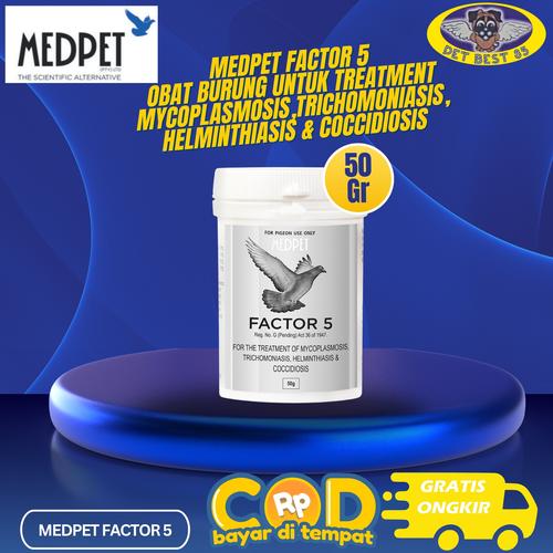 Jual Medpet Factor 5 50gr Obat Burung Mycoplasmosis, Canker ...