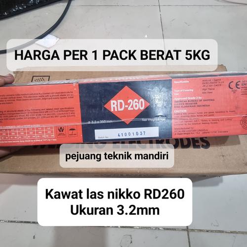 Jual KAWAT LAS NIKKO STEEL RD-260 3.2MM / KAWAT LAS BESI NIKKO 3.2 MM - Jakarta Barat - PEJUANG ...