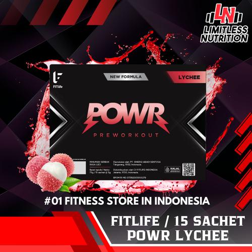 Promo FITLIFE Powr Pre-Workout Box 15 Sachet Preworkout Energy - Lychee ...