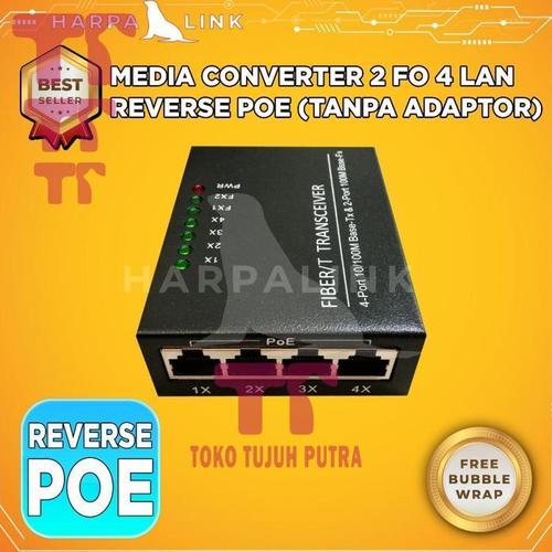 Jual TERBAIK Media Converter 2 FO 4 LAN 2 SC 4 RJ45 2F4E POE 10/100 ...