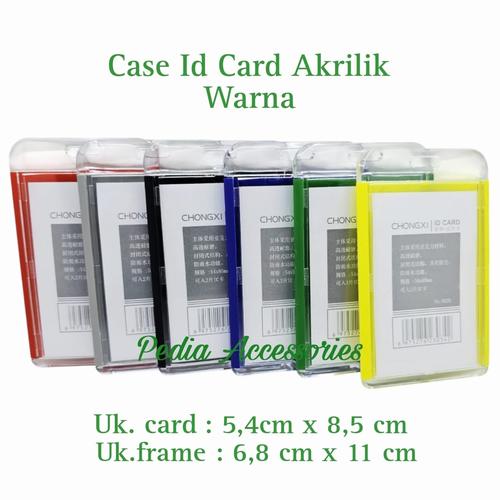 Jual id card holder AKRILIK cover warna 6028 tempat idcard wadah kartu ...