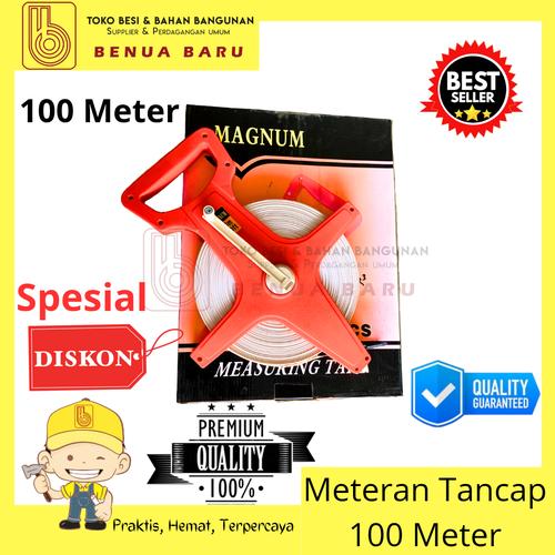 Jual Meteran Tancap 100 Meter / Meteran Tanah 100 Meter / Meteran Roll ...