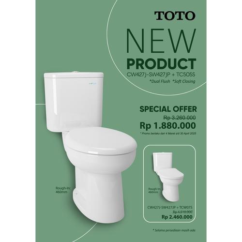 Jual KLOSET TOTO CW427J - SW427 JP + TC505S DUAL FLUSH SOFT CLOSING ...