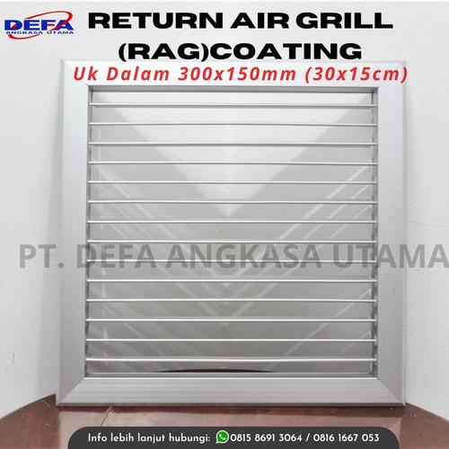 Jual Return Air Grille/Ventilasi AC Uk DALAM 30 x 15 cm Coating Putih ...