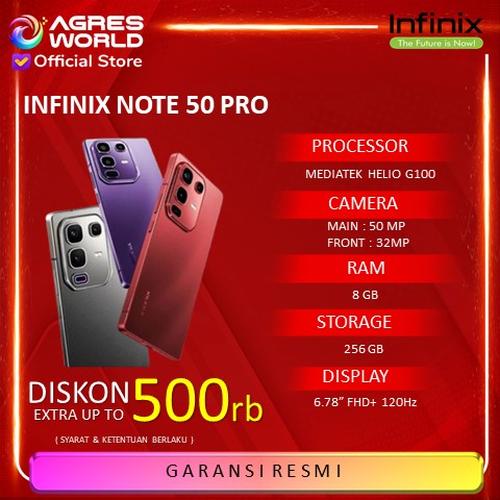 Promo INFINIX NOTE 50 PRO 8GB 256GB GARANSI RESMI - PKT BASIC C, GREY ...