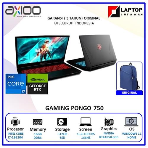 Jual Axioo Gaming Pongo 750 Core i7-13620H RTX4050 6GB/16GB 512GB SSD ...