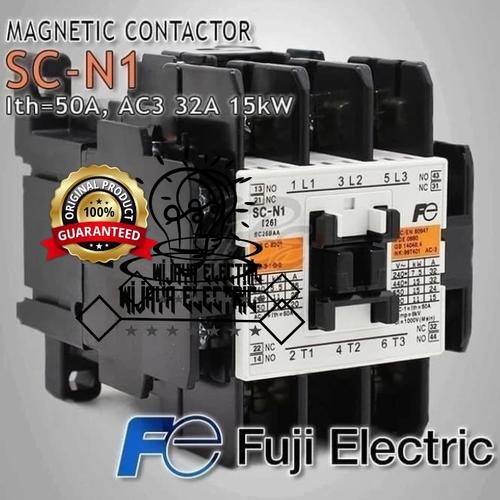 Promo contactor kontaktor scn1/SC-N1 220v 3phase Fuji electric ...