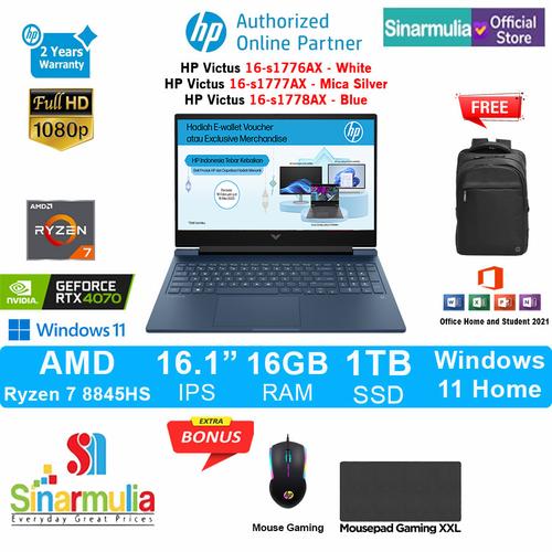 Promo HP Victus 16-s1776AX/s1777AX/s1778AX Ryzen 7 8845HS RTX4070 1TB ...