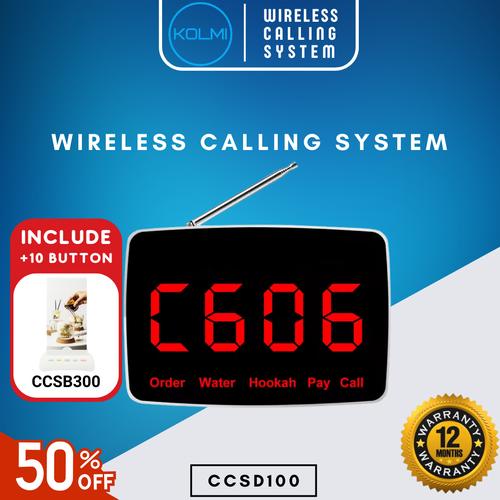 Promo KOLMI Display Wireless Calling System Pager Portable Restoran ...