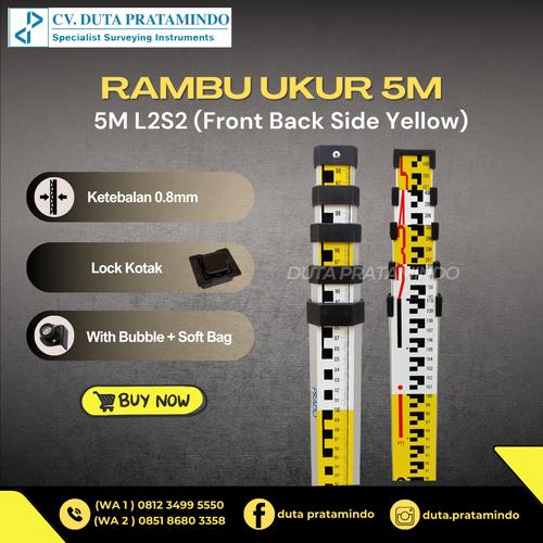 Jual RAMBU / MISTAR UKUR 5M / BAK UKUR 5 Meter LEVELLING ALUMINIUM ...