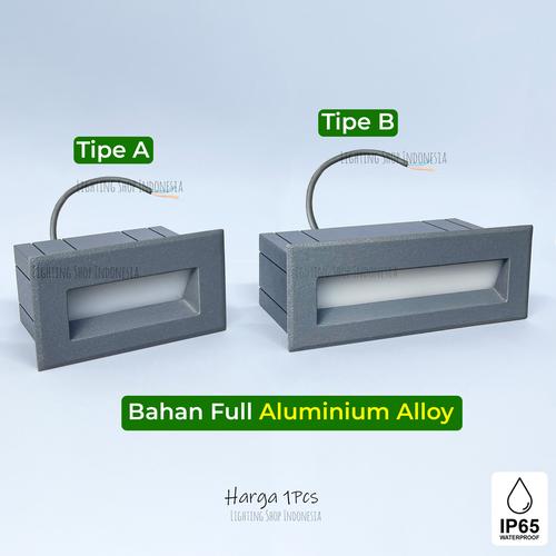 Jual Lampu tangga dinding led 3watt kotak segi outdoor waterproof full ...