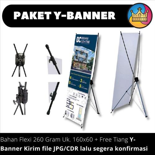 Jual Paket Y-Banner Print Spanduk Flexi Plus Tiang Ukuran Standar ...