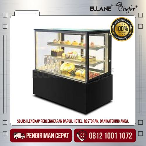 Jual Chefer square cake showcase display kue chiller 3 layer 150 cm ...