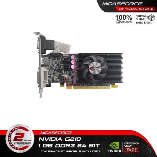 Jual VGA Midasforce G210 DDR3 64 bit 1GB LP Nvidia Garansi 2 Tahun untuk PC - Jakarta Utara ...