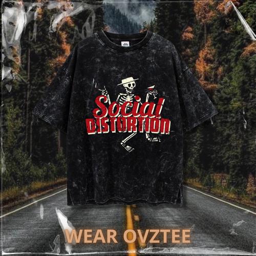 Jual Kaos Social Distortion Wash oversized t-shirt vintage tee baju ...