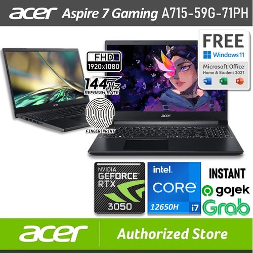 Promo ACER Aspire 7 Pro A715 59G 71PH RTX3050 i7 12650H 16/512GB SSD ...