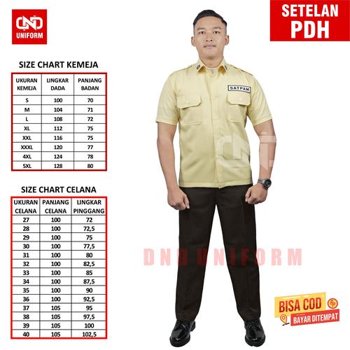 Promo DND UNIFORM - SERAGAM PDH SECURITY SATPAM LENGAN PENDEK BAHAN ...
