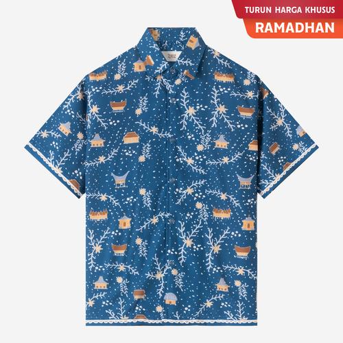 Jual Batik Print Telusur Kultur - Corak Nusantara - Rumah Adat Biru ...