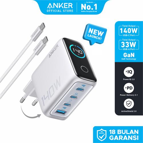 Promo Anker Smart Digital Touch Display 140W GaN Charger Foldable Fast ...